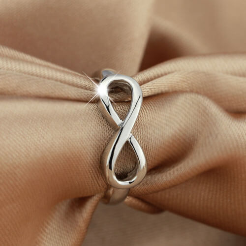Engravable Sterling Silver Infinity Symbol Ring